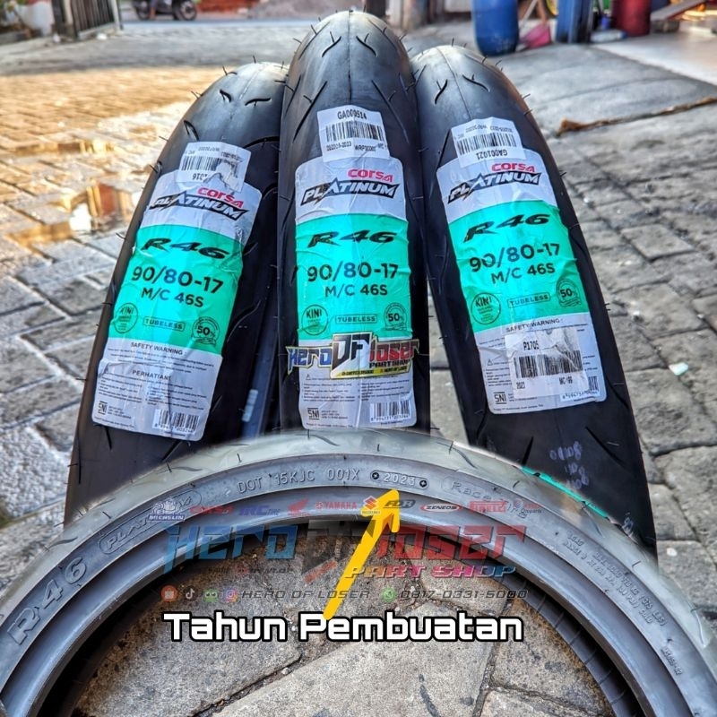 Jual Ban Corsa R46 90 80 17 thn pembuatan 2024 Harga satuan Soft ...