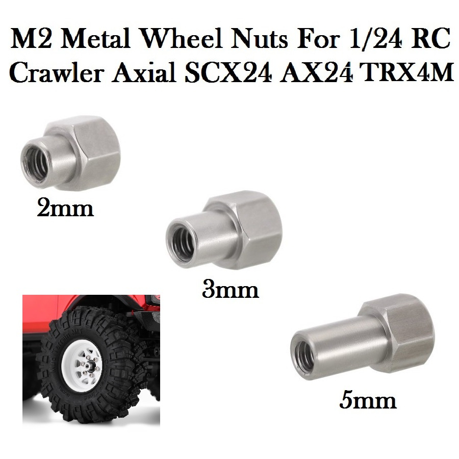 Jual Metal Wheel Nuts M2 For 1/24 RC Crawler Axial SCX24 AX24 TRX4M ...