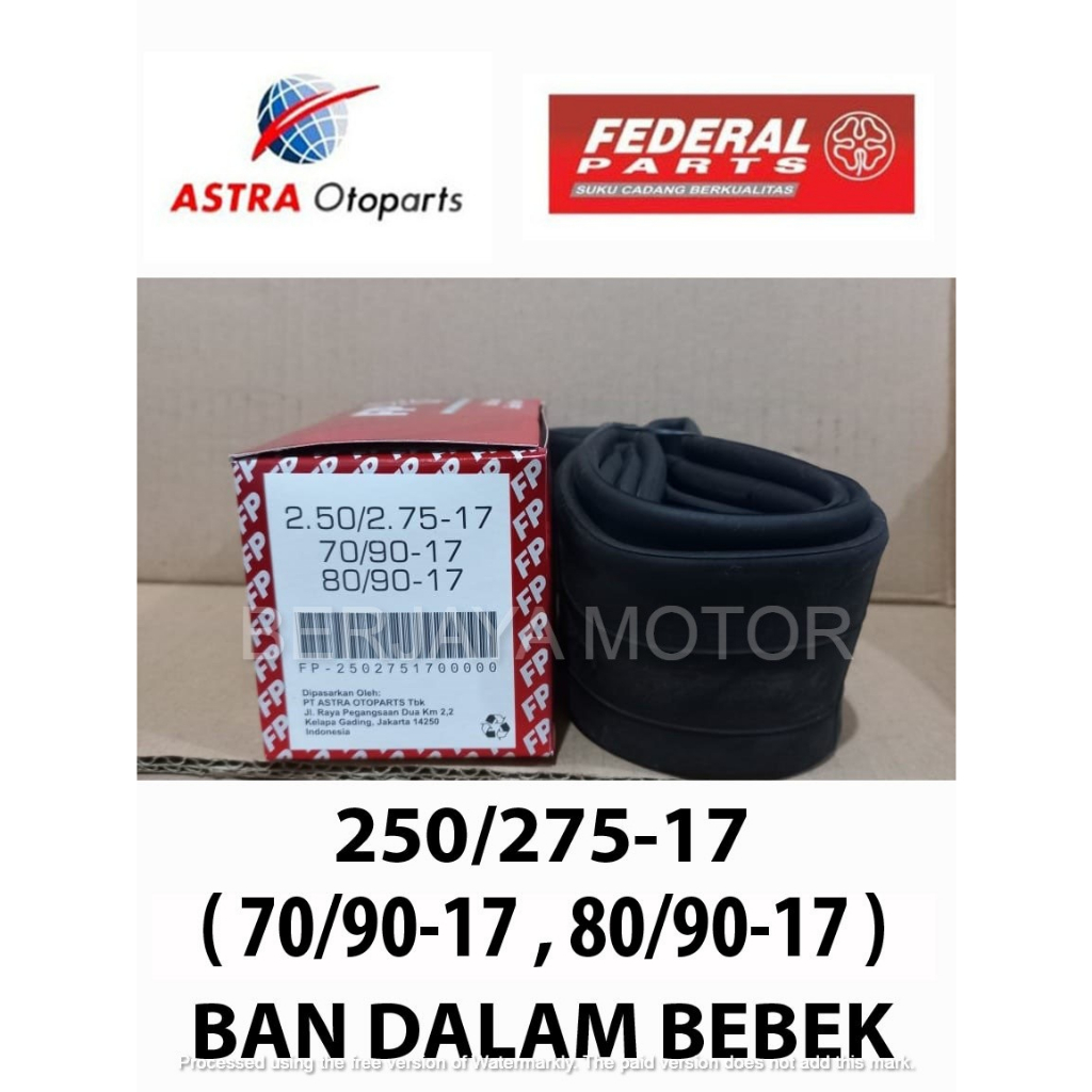 Jual BAN DALAM FEDERAL 250/275-17 - 70/90-17, 80/90-17 UNTUK MOTOR ...