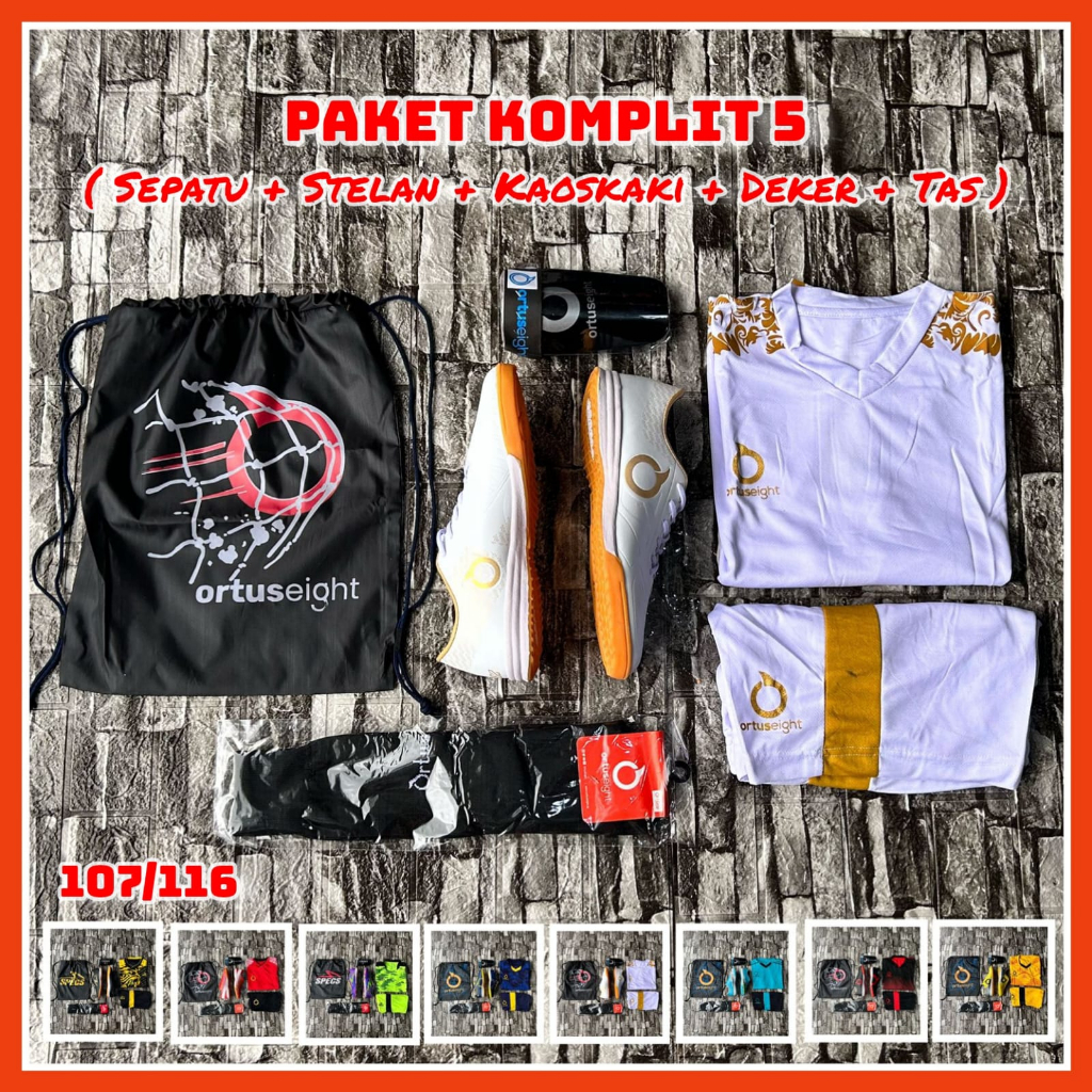 Jual Full Set Sepatu Futsal Ortus Forte BBS Termurah Paket Komplit 5 ...