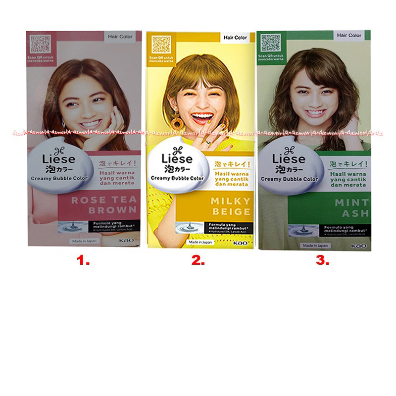 Jual Liese Creamy Bubble Color Berry Pink Milky Beige Mint Ash Hair ...