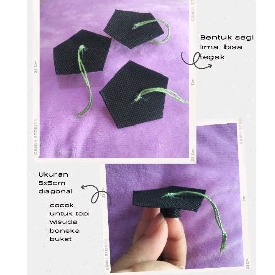 Jual TOPI TOGA WISUDA TOPI BONEKA WISUDA MINI Segi 5 | Shopee Indonesia