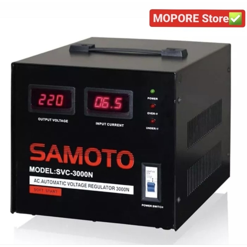 Jual Stabilizer SAMOTO SVC-3000N/SMT-3000VA Soft Start | Shopee Indonesia