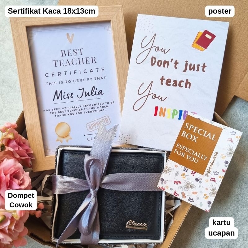 Jual Kado Guru / Hampers Guru / Sertifikat Custom Teacher Gift | Shopee ...