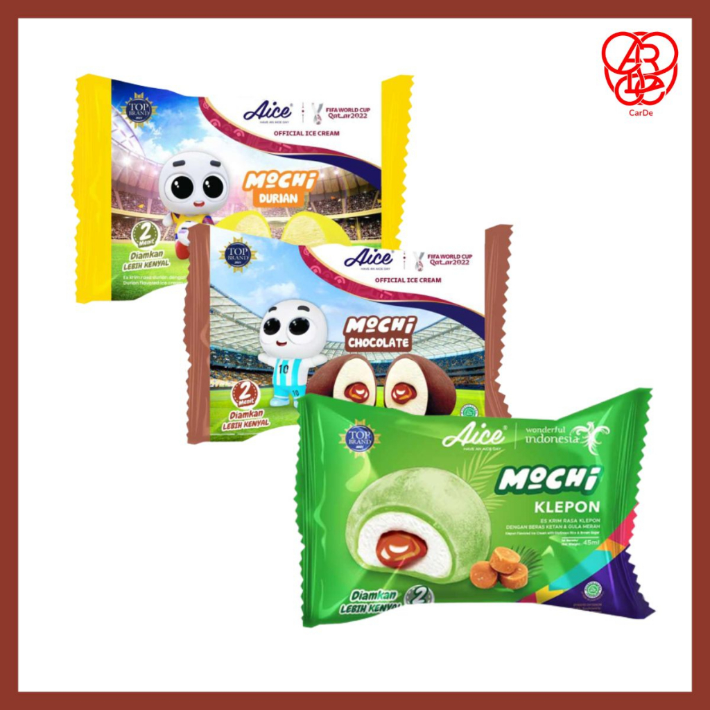 Jual Aice Mochi Ice Cream 45ml Es Krim Mochi Dengan Isian Coklat Durian ...