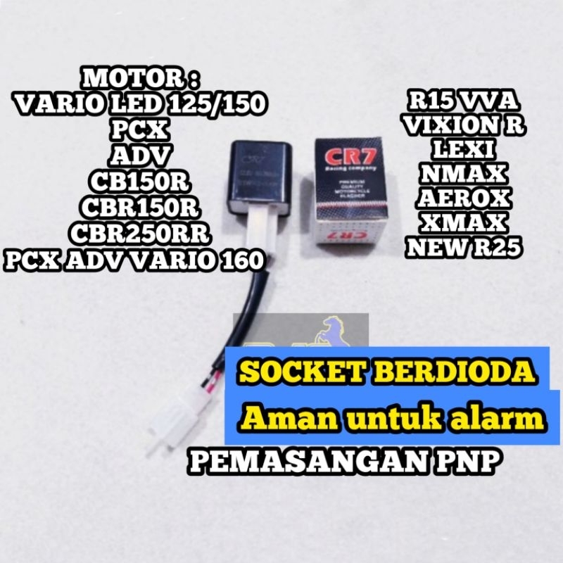 Jual socket flaser Soket flasher PNP all new Vario led 125 150 160 PCX ...