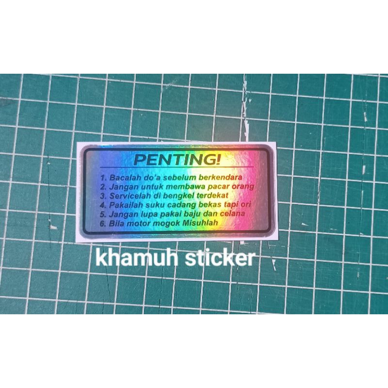 Jual Sticker Perhatian penting print and cut | Shopee Indonesia