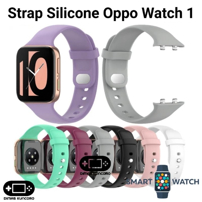 Jual Strap Silicone Oppo Watch 1 silikon tali jam tangan 41mm 46mm ...