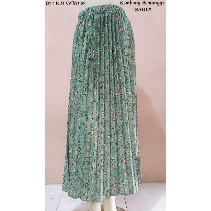 Jual Rok Plisket Motif Bunga Premium / Rok Plisket Motif Bunga Lily ...