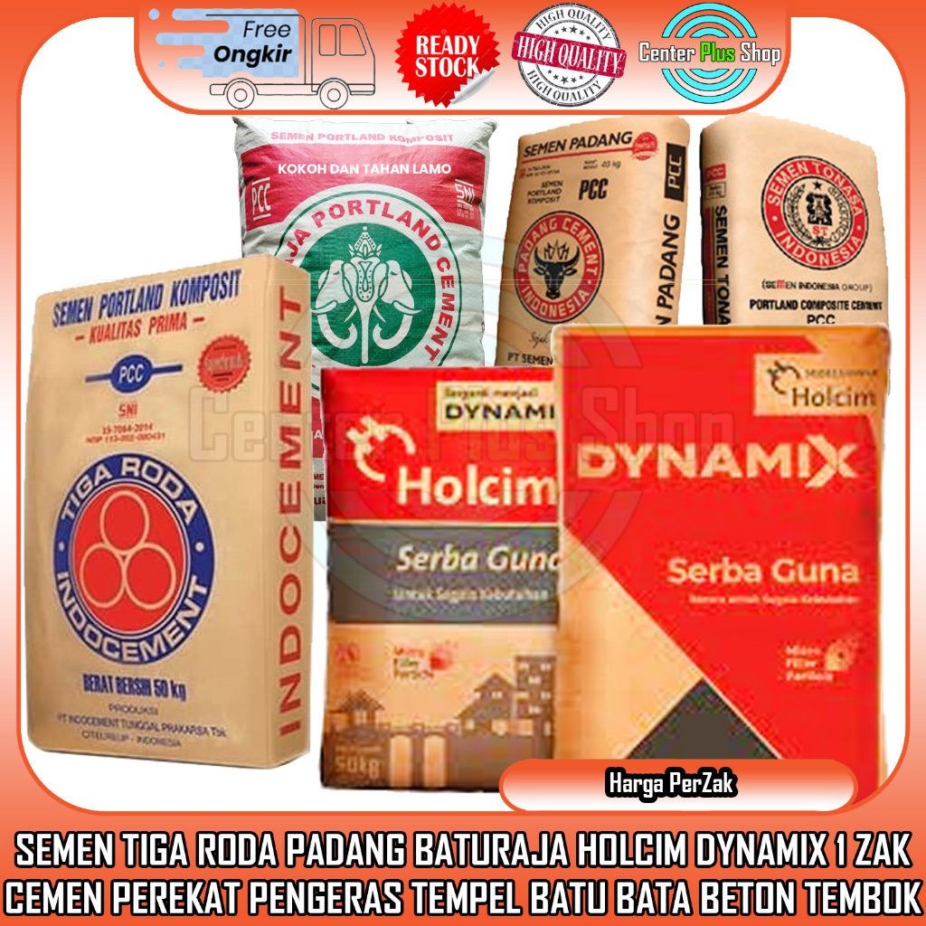 Jual [Kargo] SEMEN TIGA RODA PADANG BATURAJA HOLCIM DYNAMIX 1 ZAK SAK ...