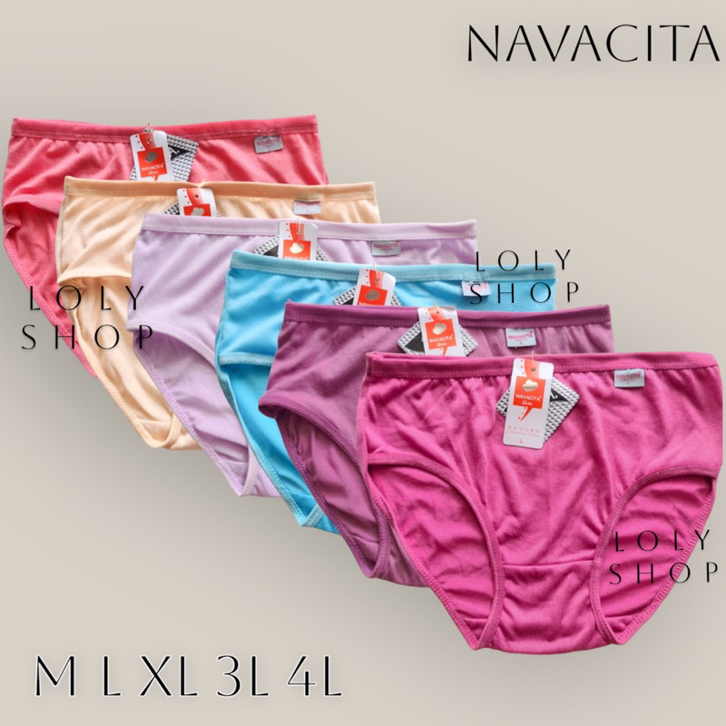 Jual Celana Dalam Wanita Polos Navacita Size M L XL 3L 4L | Shopee Indonesia
