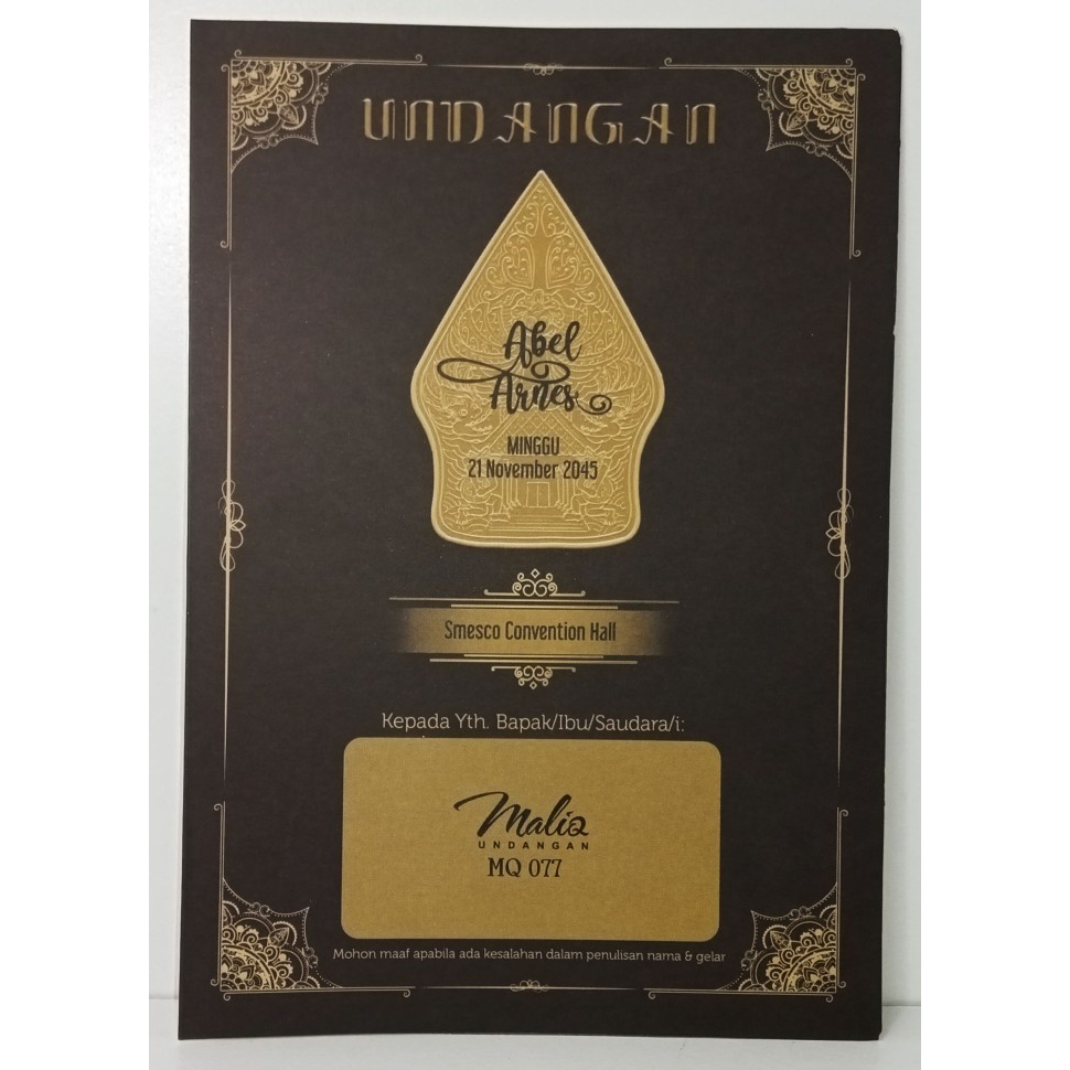 Jual Cetak Undangan Nikah Maliq 77 + Plastik + Label | Shopee Indonesia