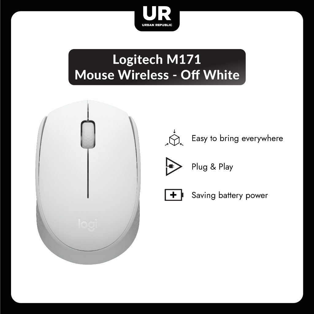 Jual Logitech Mouse Wireless M171 - Off White | Shopee Indonesia