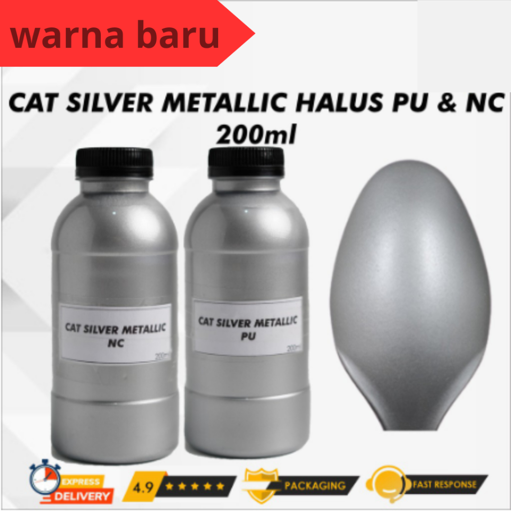 Jual Cat Silver Metallic Dasaran Candy tone PU NC 200ml | Shopee Indonesia