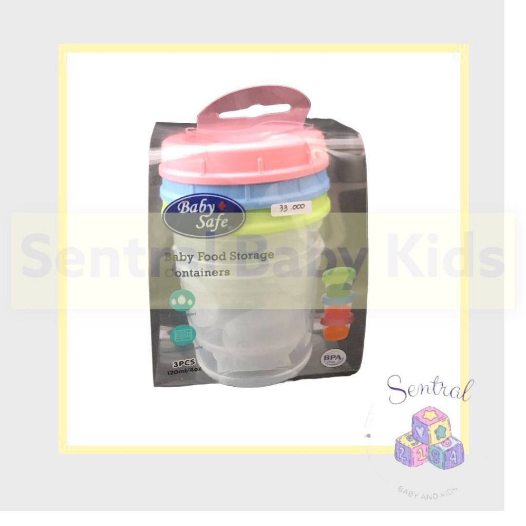Jual Baby Safe Baby Food Storage Container / Tempat Wadah MPASI isi 3 ...