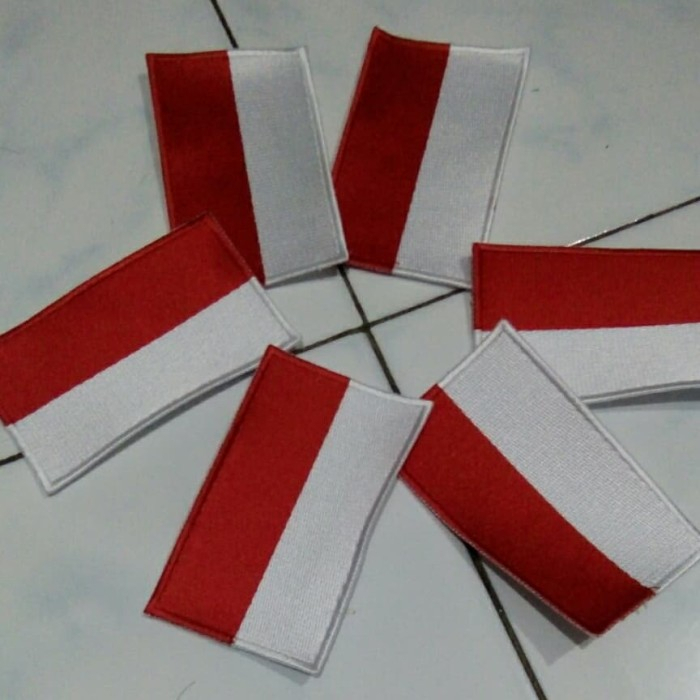 Jual BENDERA MERAH PUTIH BORDIR TEMPEL ATRIBUT BORDIR | Shopee Indonesia