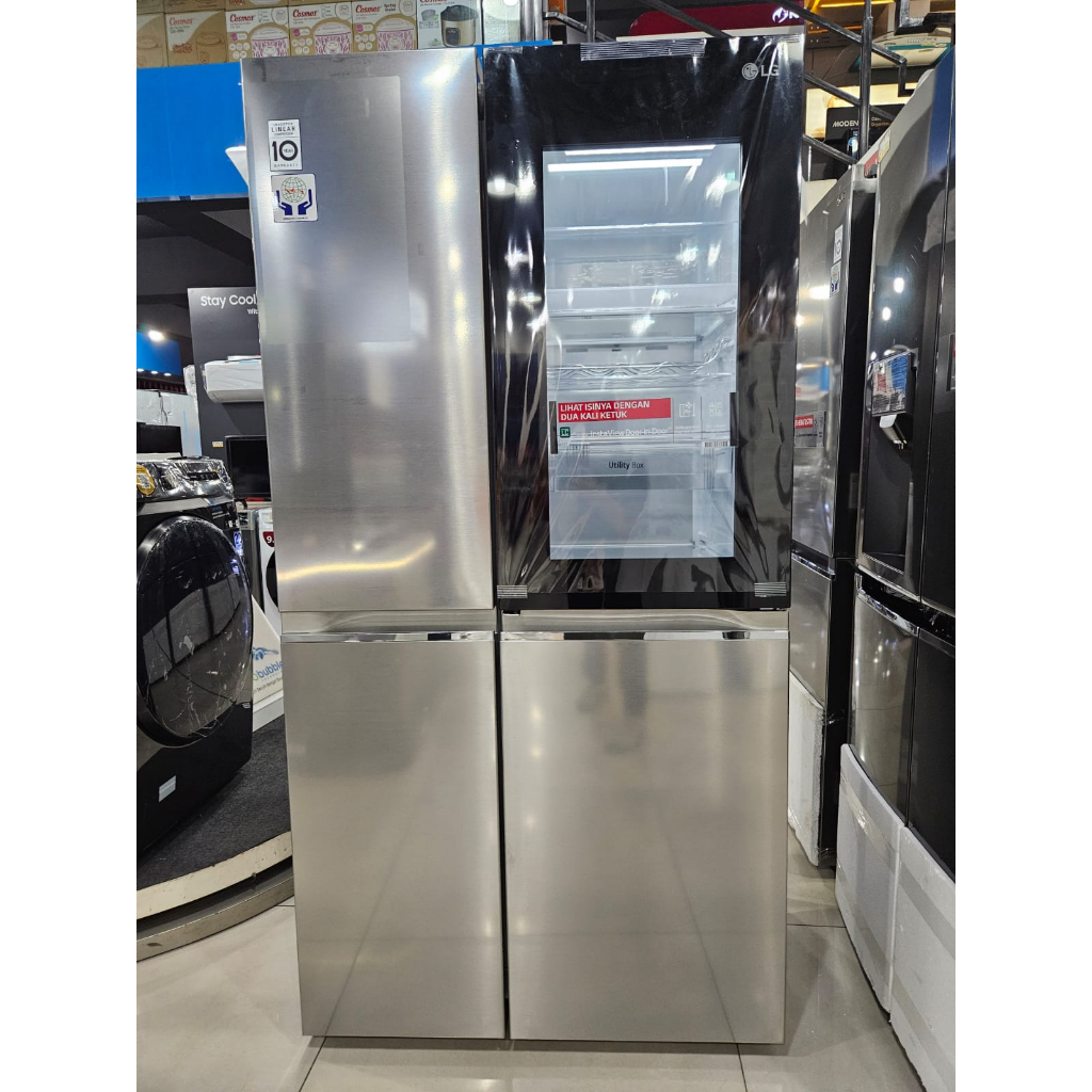 Jual LG KULKAS SIDE BY SIDE GC-Q257CSFW Instaview | Shopee Indonesia
