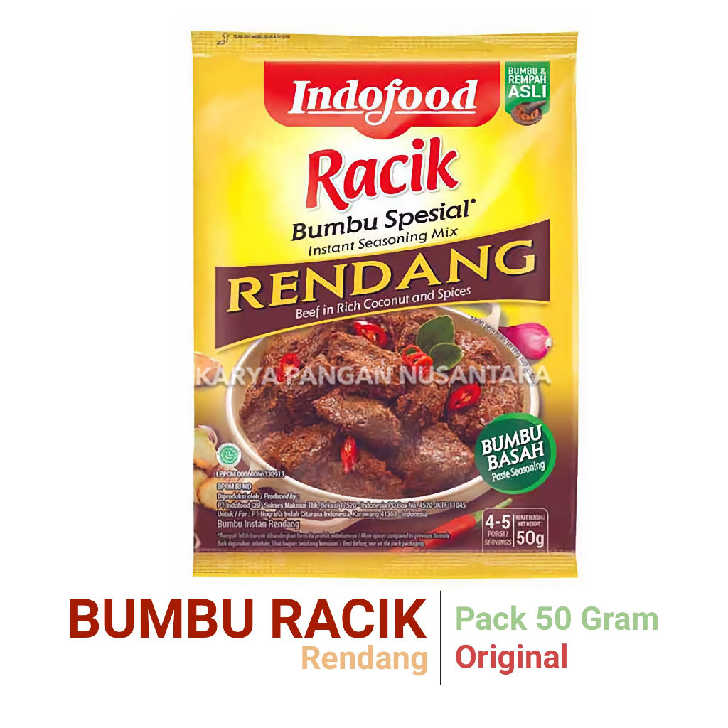 Jual BUMBU RACIK SPESIAl RENDANG INDOFOOD BUMBU INSTANT RACIK RENDANG ...