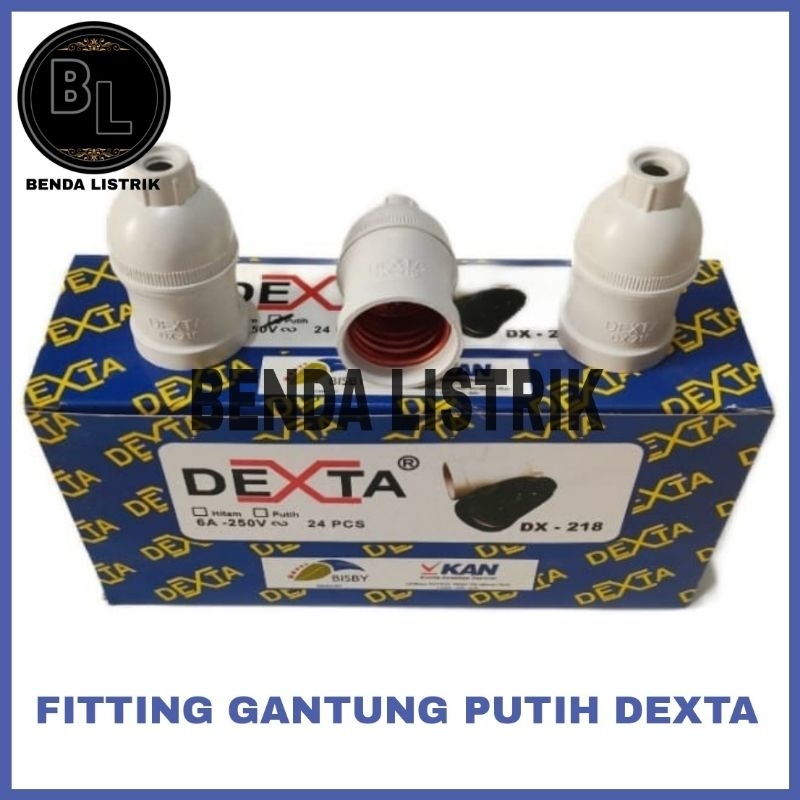 Jual Fitting Gantung Putih Dexta - Fiting Gantung E27 Dexta - Pitting Gantung Dexta DX-218 Putih ...