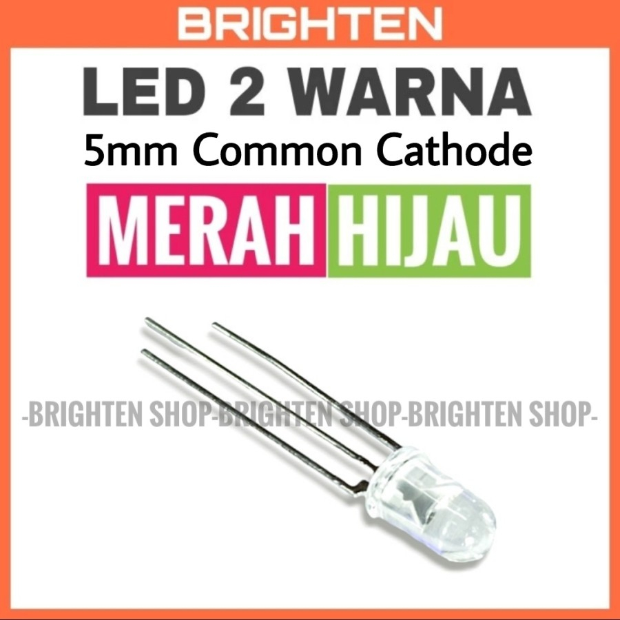 Jual LED Clear 2 Warna 5mm 3 pin Merah Hijau Common Cathode | Shopee ...