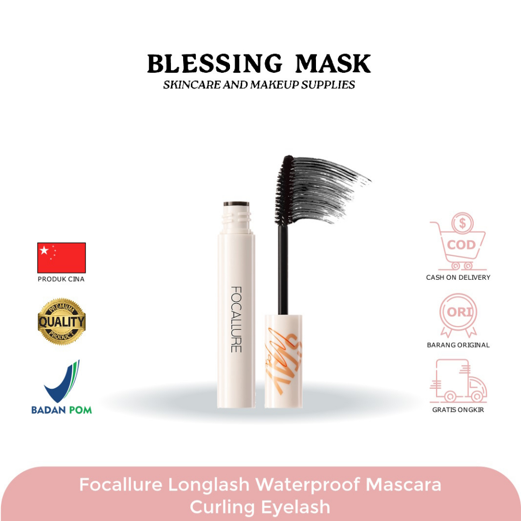 Jual FOCALLURE Longlash Waterproof Mascara - Curling Eyelash tahan air ...
