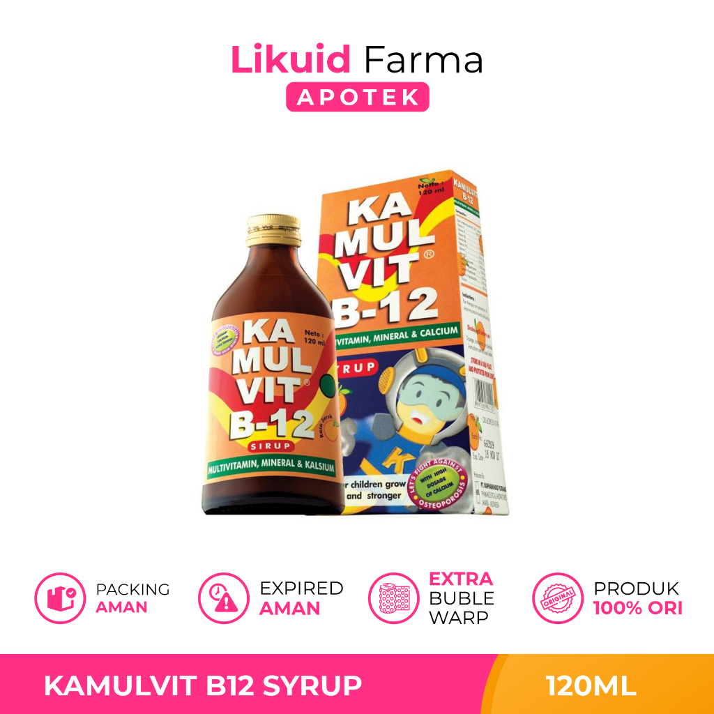 Jual Kamulvit B12 Sirup 120ml Nutrisi Vitamin B12 Pertumbuhan | Shopee ...