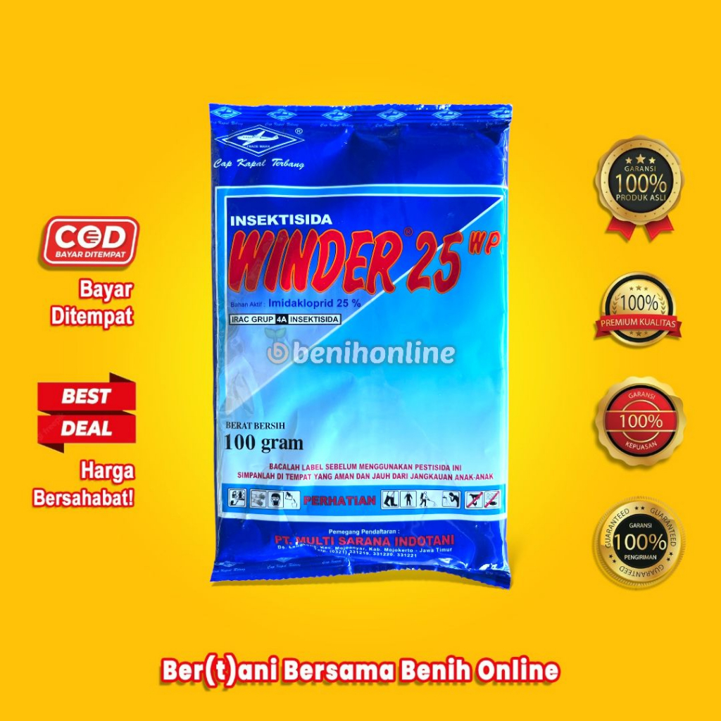 Jual INSEKTISIDA - WINDER 25WP - 100 GRAM - CAP KAPAL TERBANG ...
