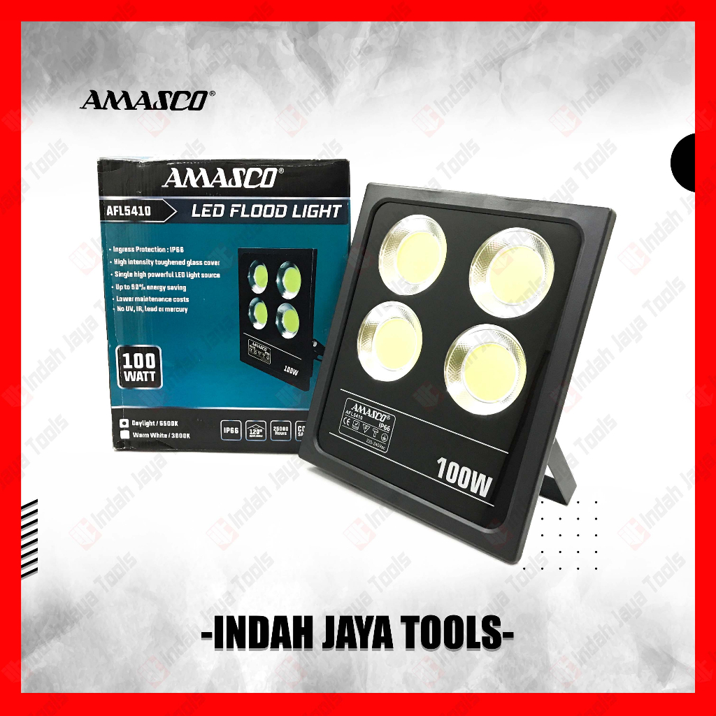 Jual AMASCO AFL5410 Lampu Sorot LED 100 Watt - Flood Light Tembak CDL ...