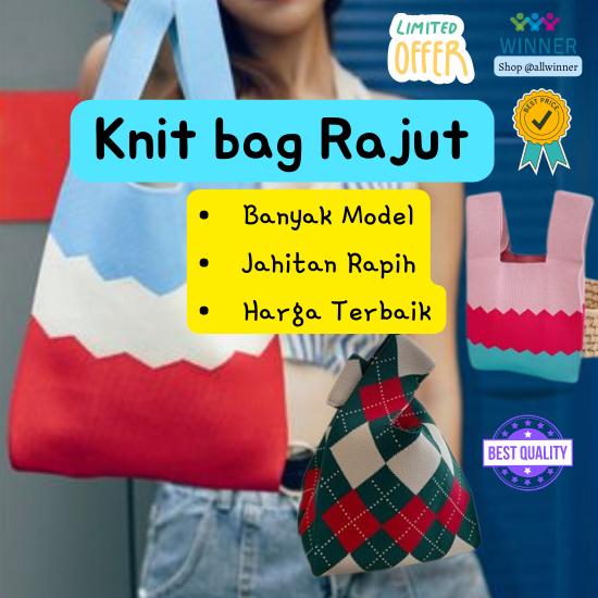 Jual TAS KNIT WANITA TREND LUCU KEKINIAN Knitted Bag BANGKOK BUFFOLOW ...