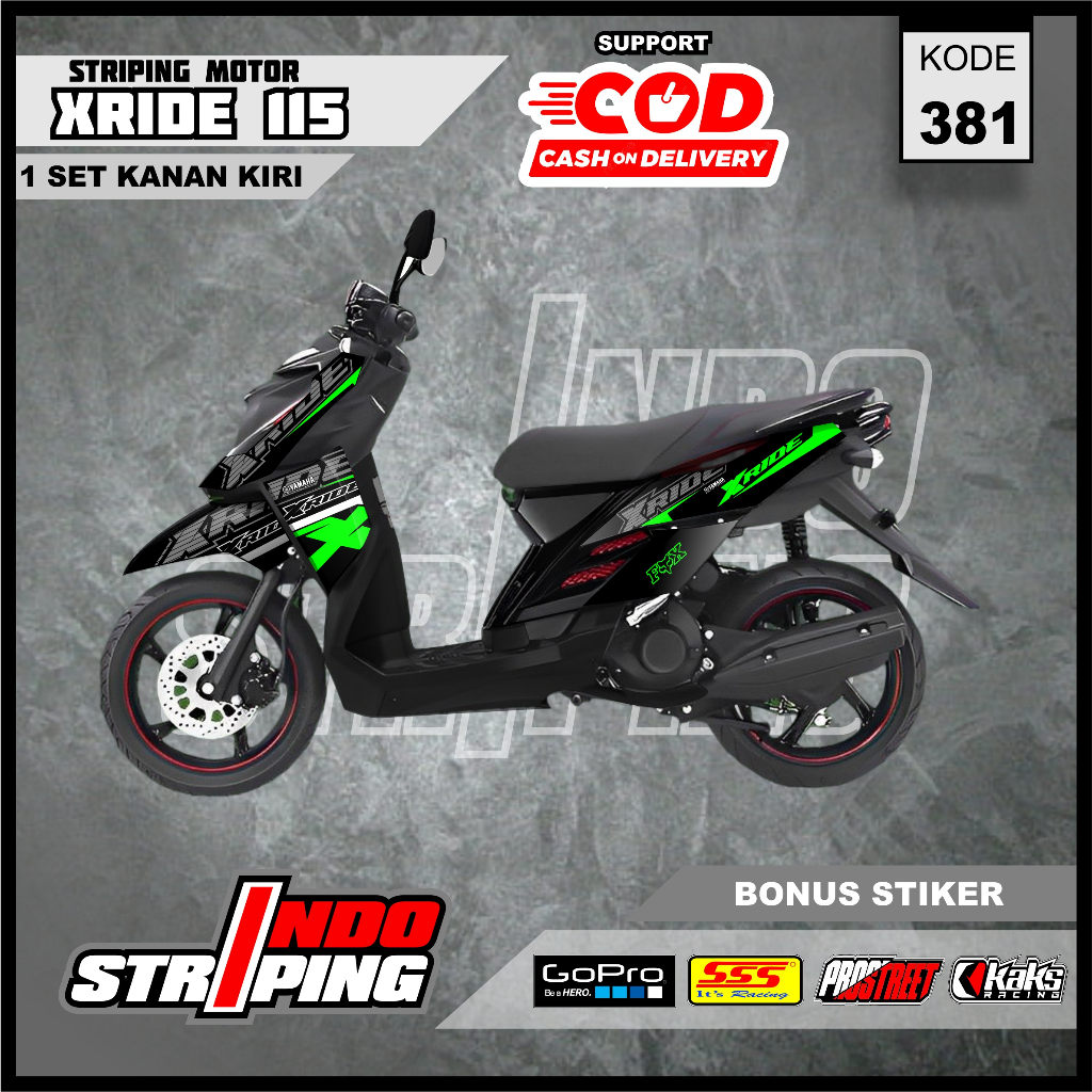 Jual Striping Stiker Variasi XRIDE X RIDE 115 Old X-RIDE 115 Karbu List ...