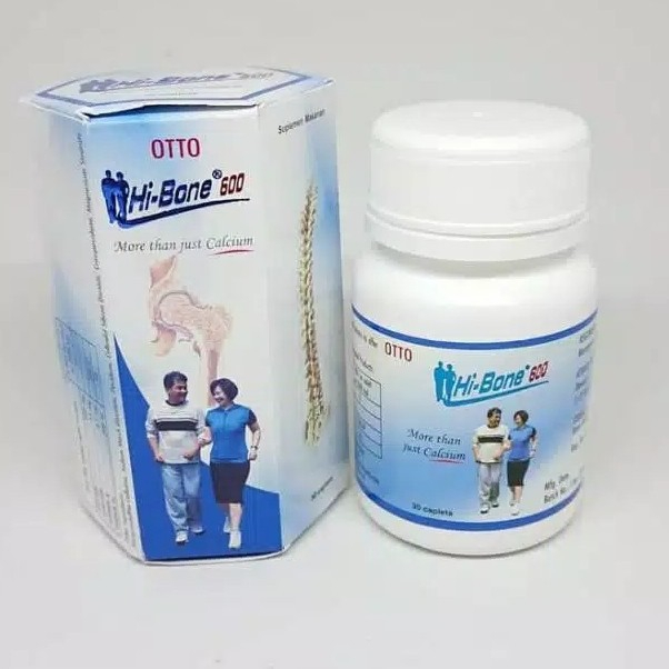 Jual Hi-Bone 600mg 30's Kaplet Otto / Kalsium / Suplemen Kesehatan ...