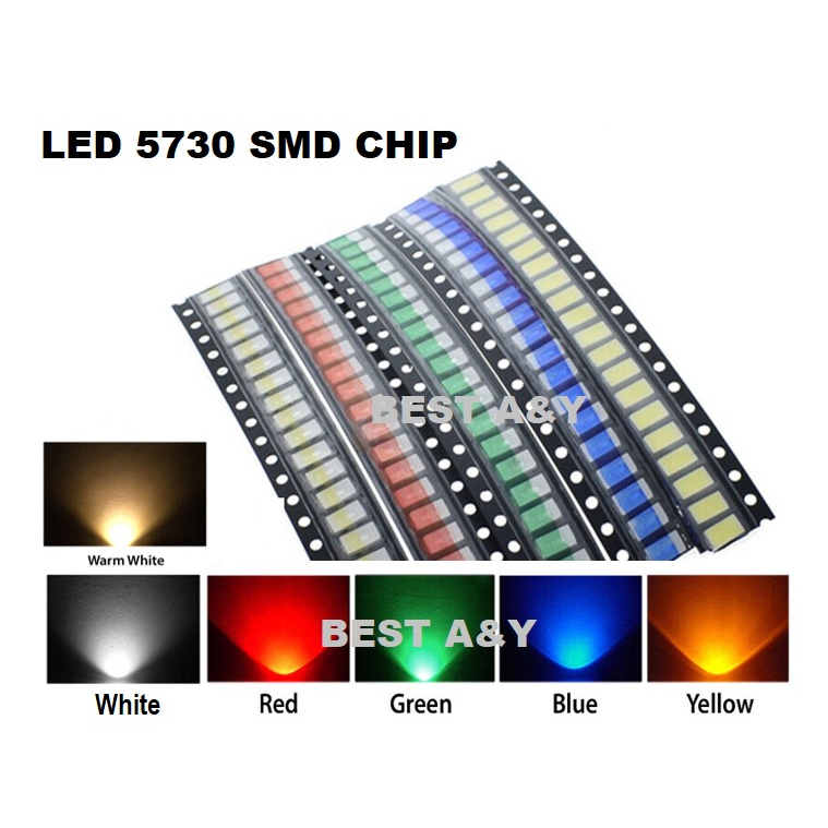 Jual Lampu LED Diode SMD Chip 5730 Lamp Beads Warm White Putih Biru Kuning Hijau Merah | Shopee ...