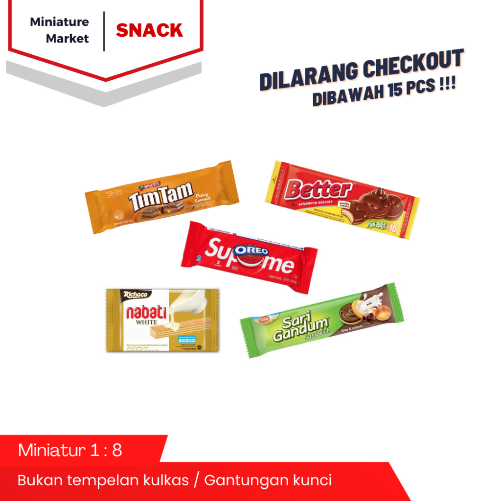 Jual SNACK - Miniatur Makanan Mainan Aksesoris Boneka - Bukan makanan ...