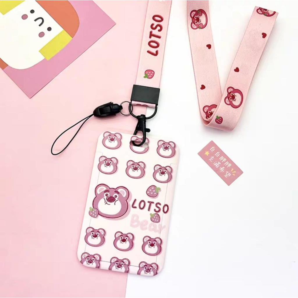 Jual ID Card Holder Name Tag Karakter Lotso /Kalung Holder Kartu Lucu ...