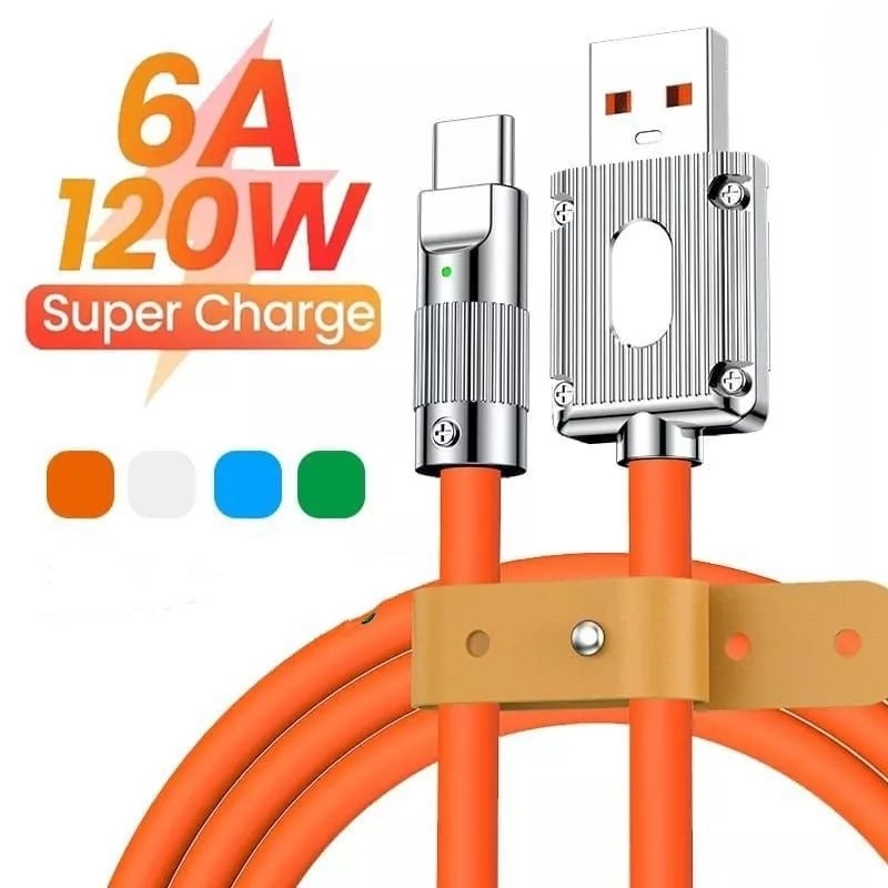Jual Kabel Data Bahan Silikon 120W 6A Support Fast Charging Micro USB ...
