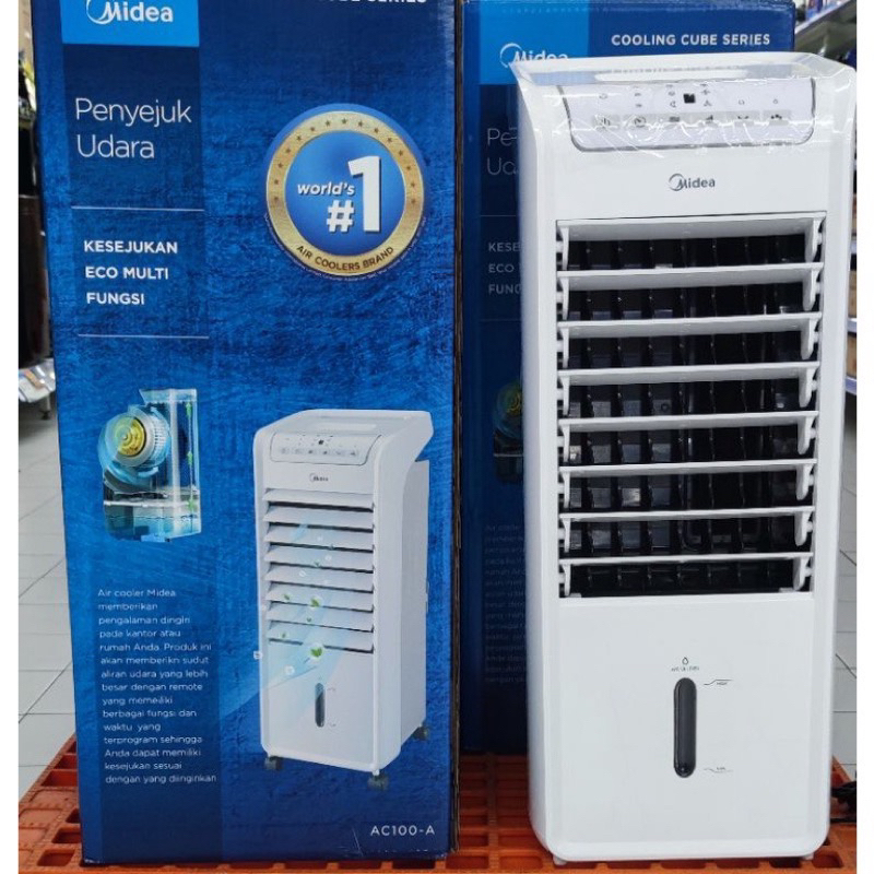 Jual Midea Air Cooler 6.0 Liter AC100-A 55 watt remote control timer 7 ...