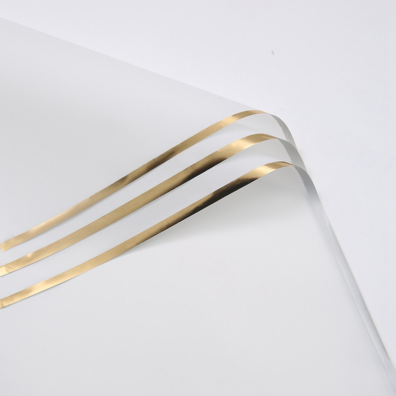 Jual EDGE GOLD LINE FLOWER WRAPPING COLOR TRANSPARENT CELLOPHANE KERTAS ...