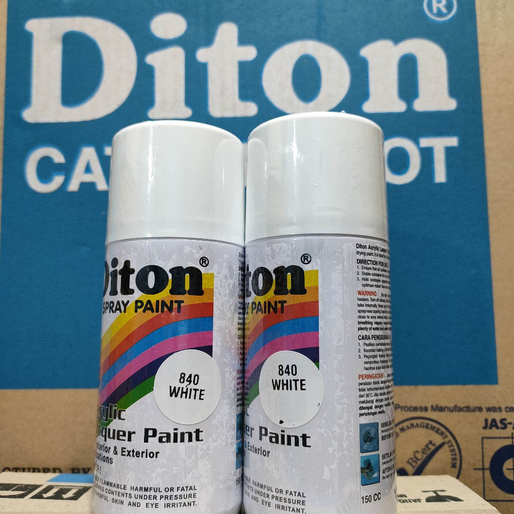 Jual Diton White 840 Diton Putih Cat Semprot Aerosol Paint 150ml Spray ...