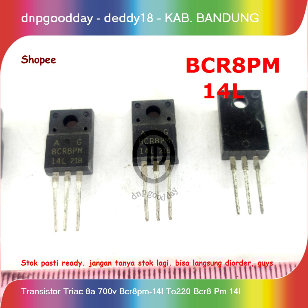 Jual Transistor Triac 8a 700v Bcr8pm-14l To220 Bcr8 Pm 14l | Shopee ...