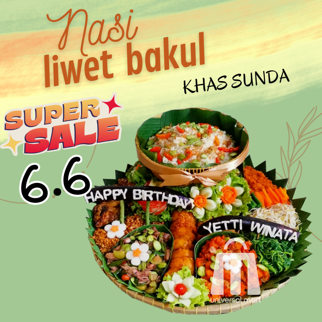 Jual NASI LIWET BAKUL KHAS SUNDA PAKET MENU LENGKAP | Shopee Indonesia