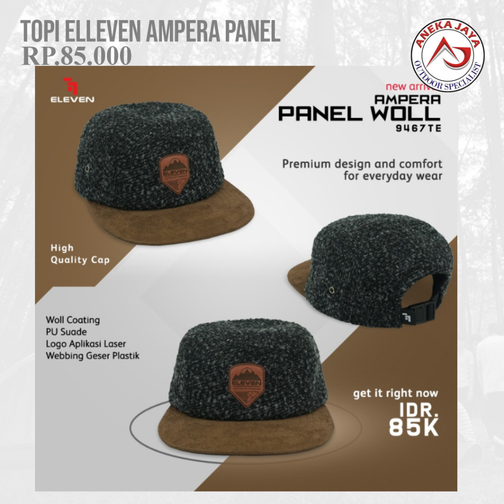 Jual TOPI ELLEVEN AMPERA PANEL | Shopee Indonesia