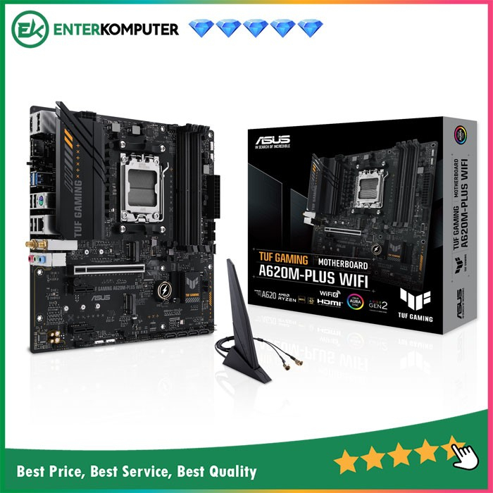 Jual Asus TUF GAMING A620M-PLUS WIFI (AM5, A620, DDR5, USB 3.2 Type-C ...