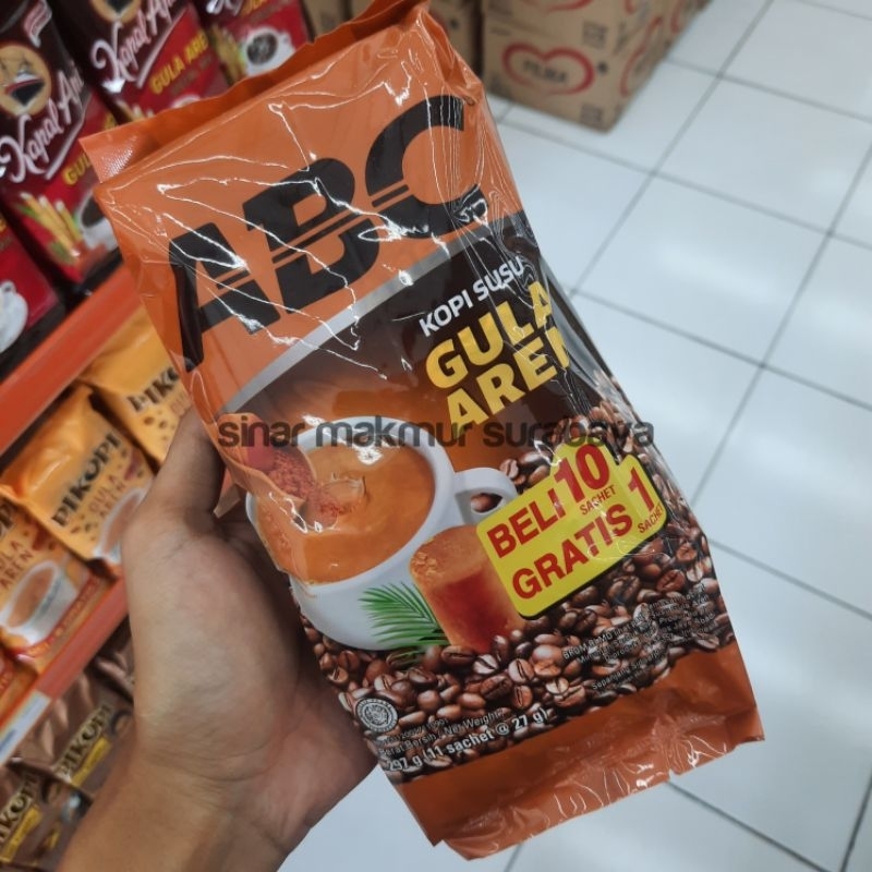 Jual ABC Kopi susu Gula Aren kemasan sachet isi 10 GRATIS 1 / Kopi susu ...