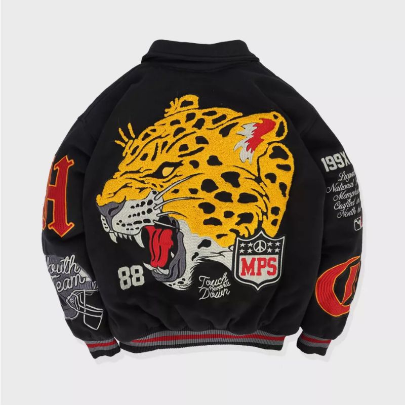 Jual VARSITY JACKET - LEOPARD (limited edition) | Shopee Indonesia