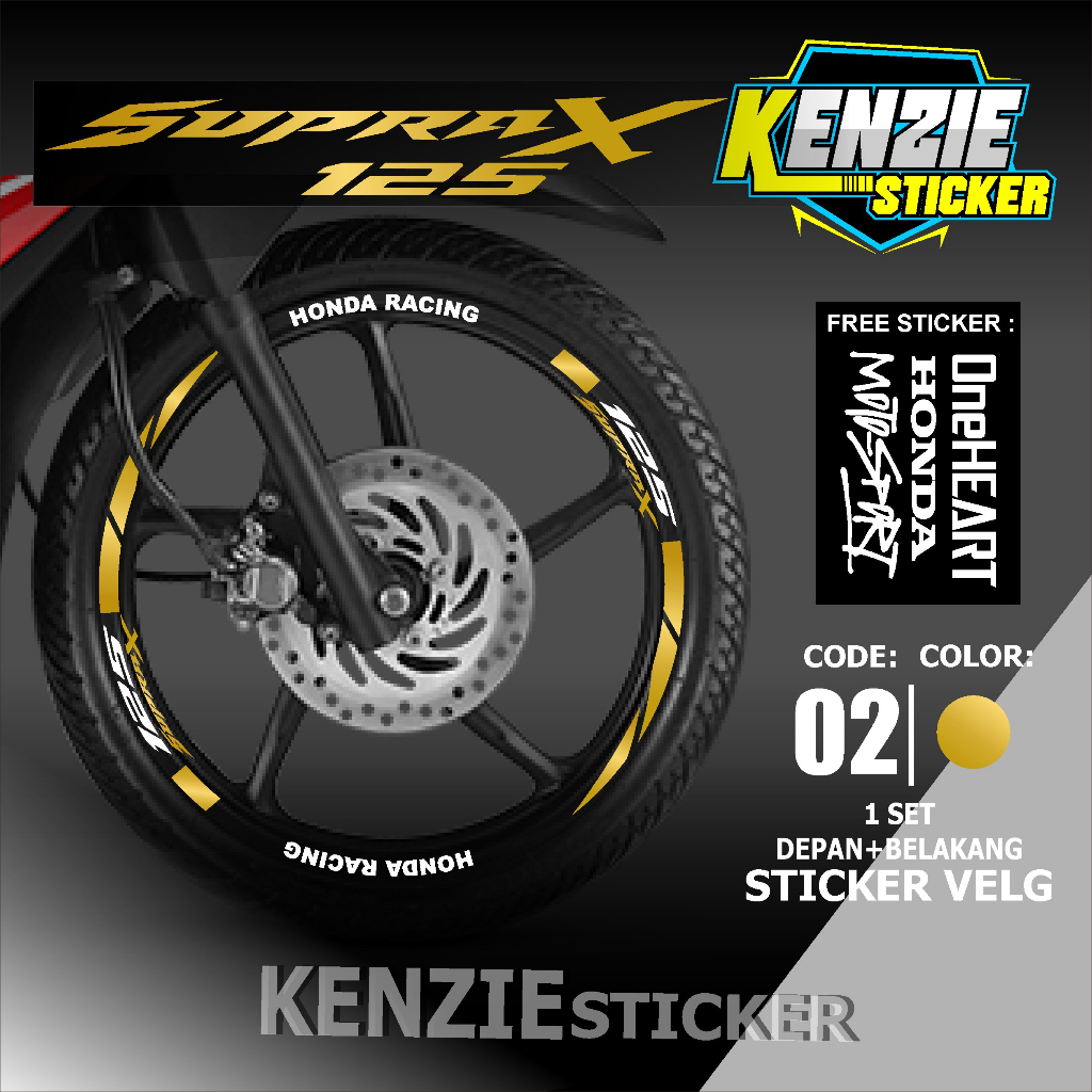 Jual Stiker Cutting Sticker Velg Honda Supra X 125 Racing Lis List ...