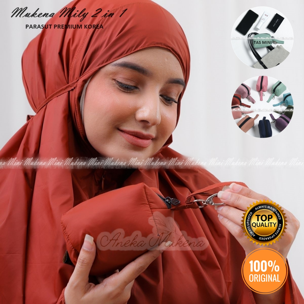 Jual Mukena Travel Mini 2in1 Parasut Adem Premium Korea Mily Genggam ...