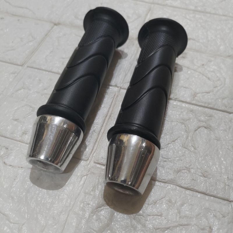 Jual HANDGRIP GRIP HONDA PLUS JALU STANG CHROME HARGA SEPASANG ...