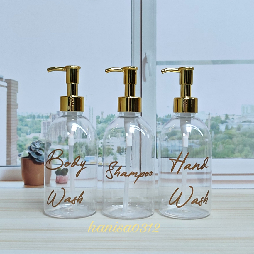 Jual Botol Sabun Cair Aesthetic Gold Luxury 250ml / Botol Pump 250ml Clear Oval Lucu Elegant ...