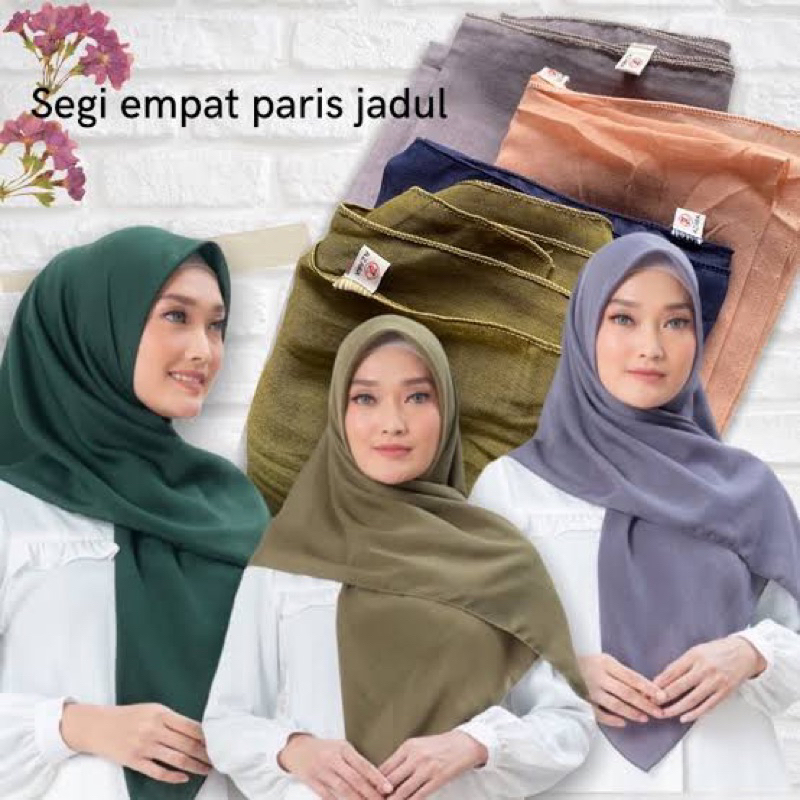 Jual HIJAB SEGIEMPAT PARIS JADUL/ HIJAB PARIS JADUL | Shopee Indonesia