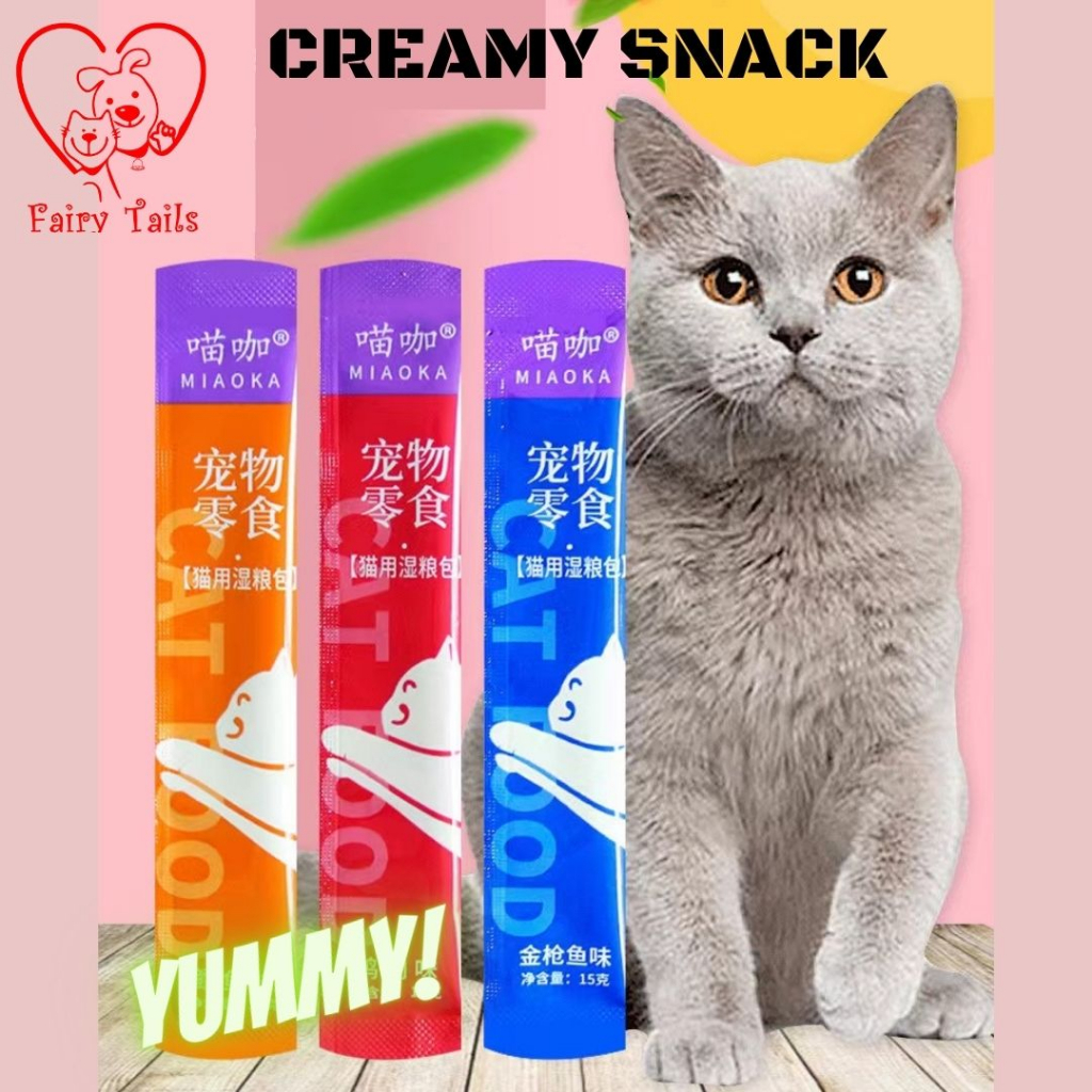 Jual Cat Snack Miaoka Creamy Treat | Snack Cemilan Kucing Cream Krim ...